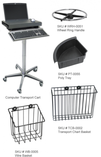 Security Laptop Computer Transport Stand - Charts Carts
