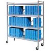 Rhino-Tuff Mobile Chart Rack, 45-Space, Binder Storage Cart - Charts Carts